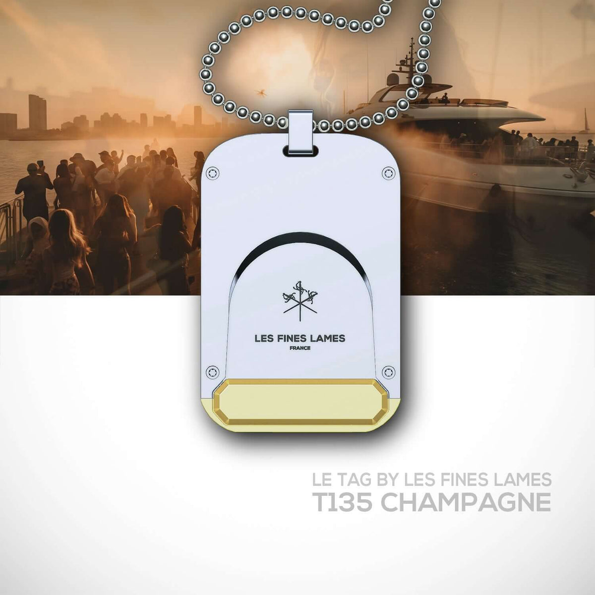 LE TAG - T135 CHAMPAGNE : Double-Blade Cigar Cutter | Les Fines Lames